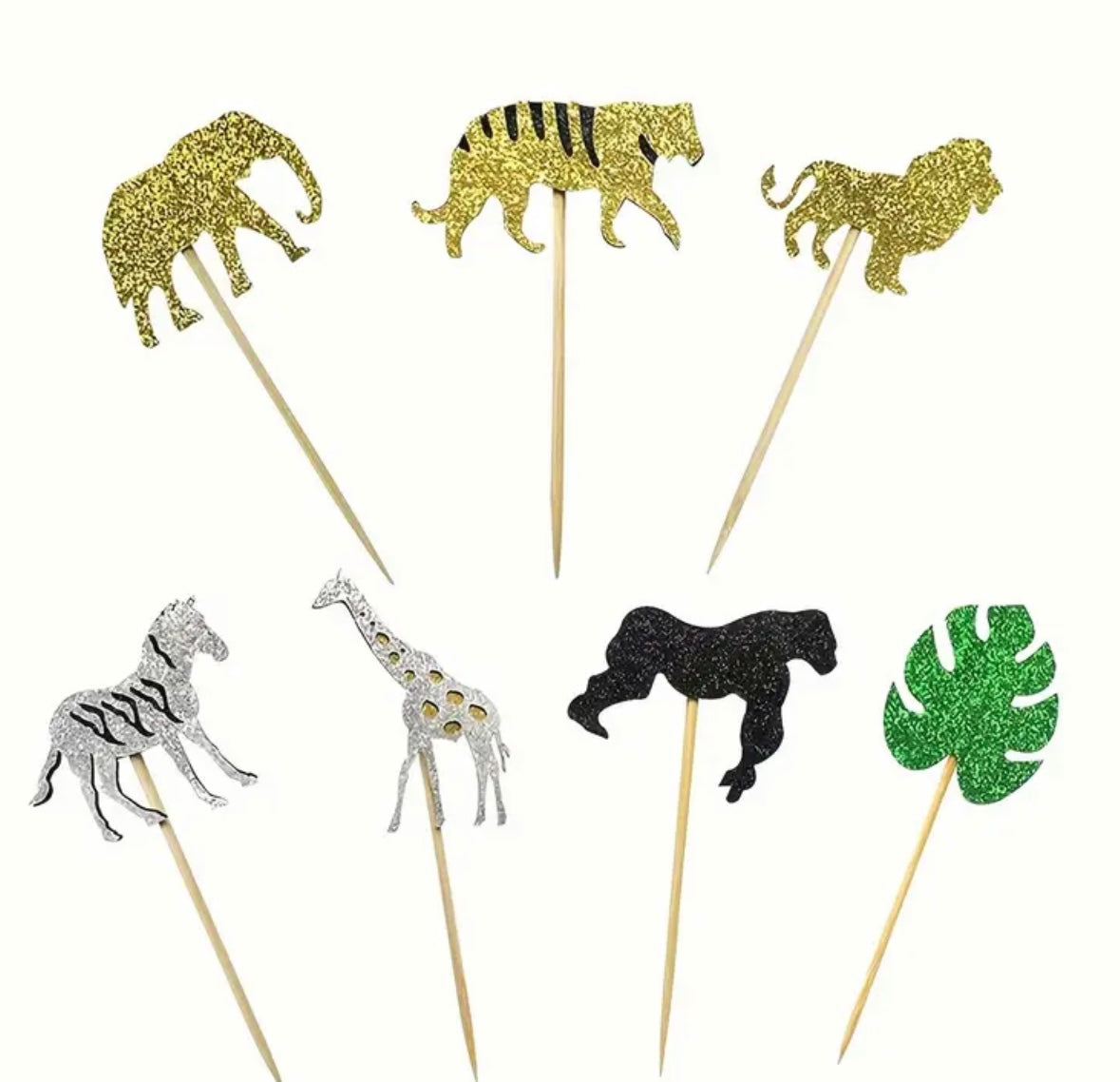 Jungle Animal Cupcake Toppers – Conekt Party Boxes Australia